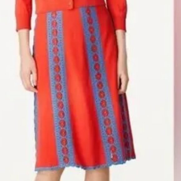 Tory Burch | Skirts | Tory Burch Trista Knit Skirt With Crochet Lace ...